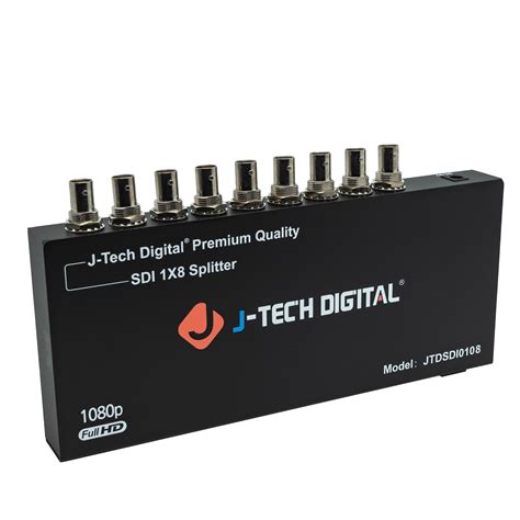 J Tech Digital SDI 1X8 Splitter Supports SD SDI HD SDI 3G SDI Up To 1320 Ft 1 Input And 8