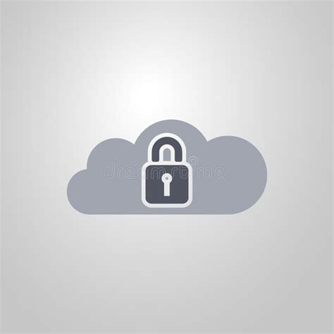 Cloud Computing Concept Design With Padlock Icon Stock Vector Illustration Of Handle Chat
