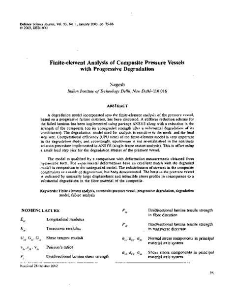 Pdf Finite Element Analysis Of Composite Pressure Vessels With A Load Sharing Metallic Liner