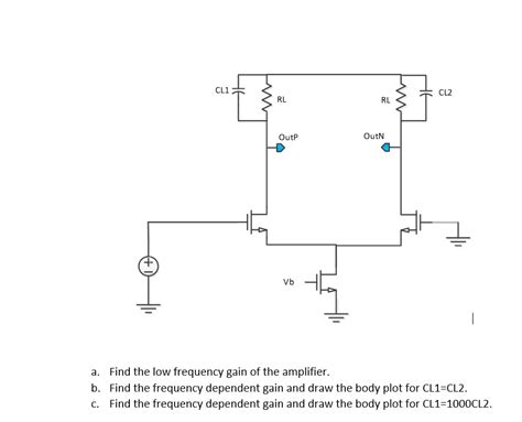 Solved Texts Output A Find The Low Frequency Gain Of The Amplifier B Find The Frequency