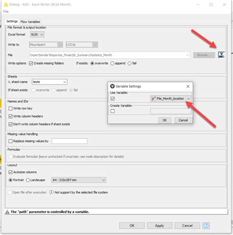 Knime Excel Writer And Variables Difficults KNIME Analytics Platform KNIME Community Forum