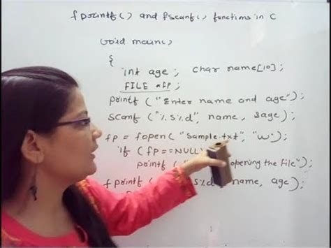 Fprintf And Fscanf Function In C In Hindi Lec 71 C Programming Tutorial