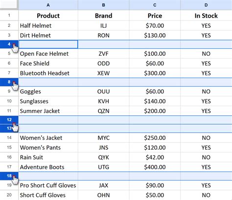 5 Simple Ways To Delete Empty Rows Cells In Google Sheets