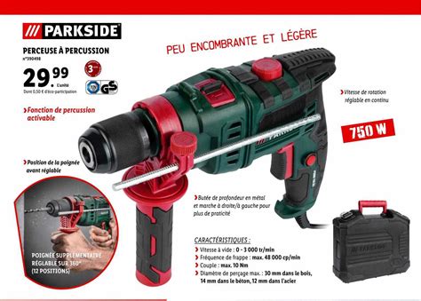 Promo Perceuse à Percussion Parkside chez Lidl iCatalogue fr