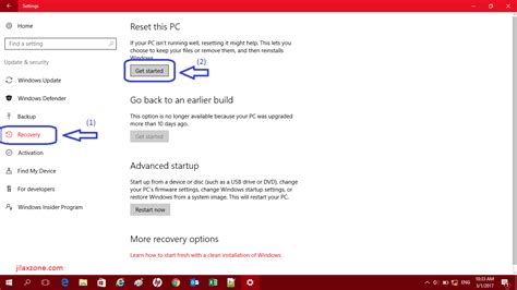 windows 10 how to reset windows 10 pc to factory settings without
