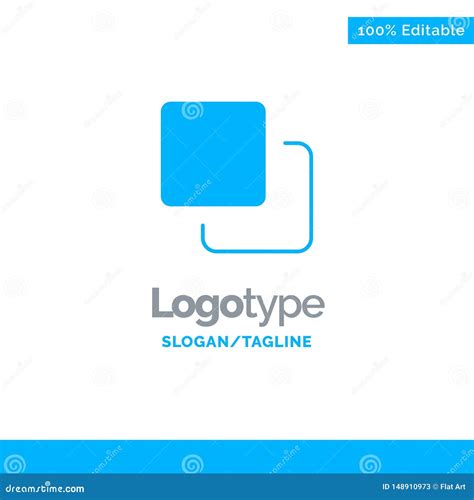 Four Media Quadruple Stack Blue Solid Logo Template Place For