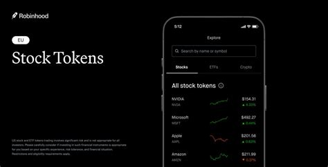 Robinhood Launches Stock Tokens For Eu Us Traders