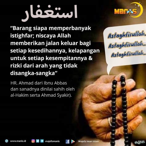 Keutamaan Memperbanyak Membaca Istighfar – Manis