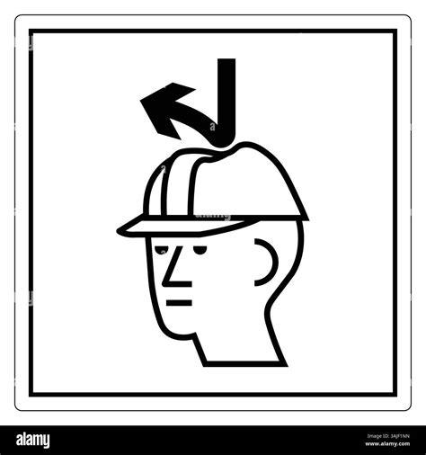 Danger Sign Falling Objects Hard Hat Area Stock Vector Image And Art Alamy
