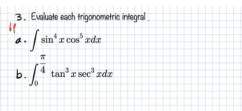 solved calc 2evaluate each trigonometric