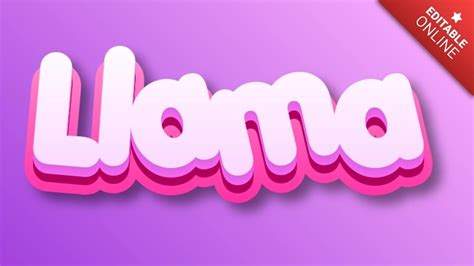 Llama Pink D Text Effect Generator