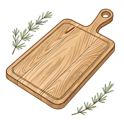 Wooden Cutting Board Vector Illustration For Kitchen And Cooking