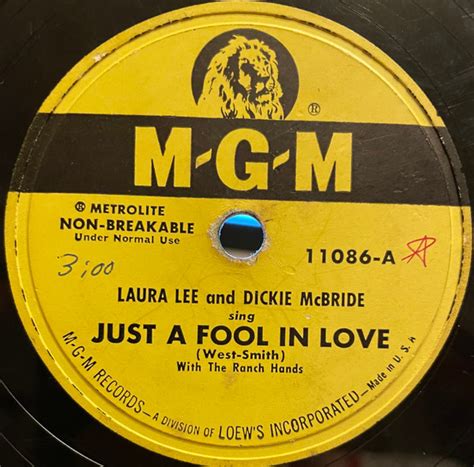 Laura Lee And Dickie Mcbride With The Ranch Hands Just A Fool In Love