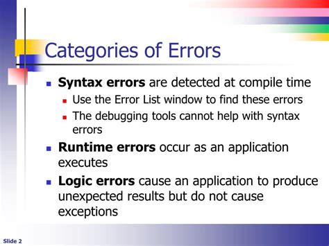 Ppt Finding And Debugging Errors Powerpoint Presentation Free