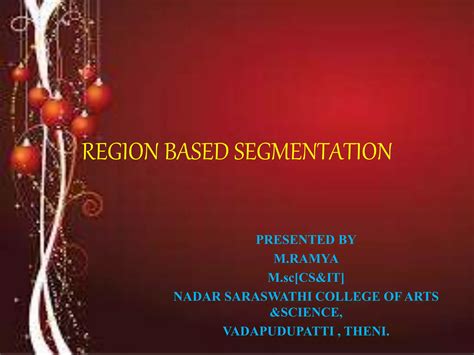 Region Based Segmentation Pptx Photo Editing Software Computer