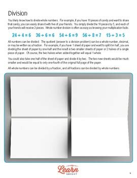 Dividing Fractions With Whole Numbers Lesson Plan By Learn Bright Education