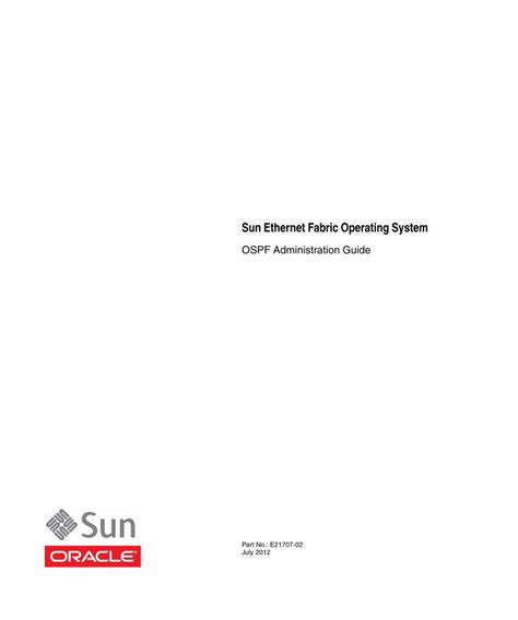 pdf ospf administration guide oracle · ospf protocol is an interior