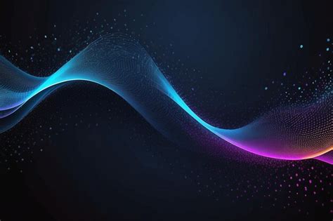 Abstract Digital Waving 3d Particle Technology Background Design Futuristic Premium Ai