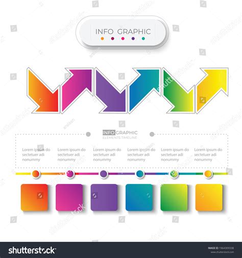 6 Step Partition Color Gradient Chart Stock Vector Royalty Free 1964309338 Shutterstock