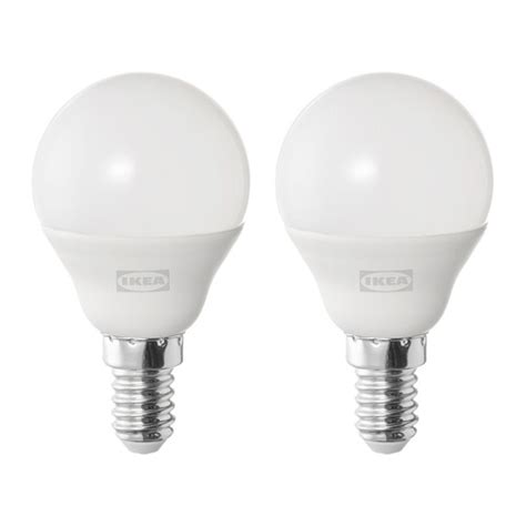 Solhetta Led Bulb E14 470 Lumen Globe Opal White Ikea