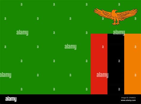 Zambia Flag In Official Colors Dimensions And Aspect Ratio Vector