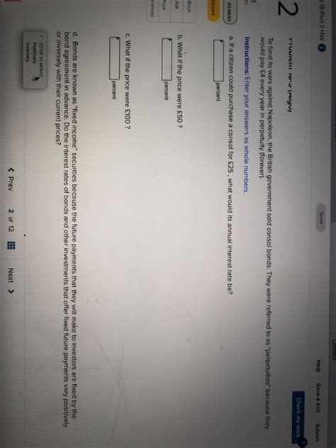 Solved 18 Part Ii Hw Help Save Andexit Submit Check My Work 2