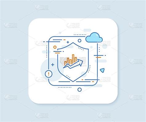 增长图线形图标。折扣的迹象。向量