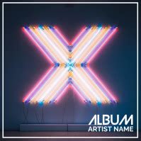 Album Cover Of Neon Lights Template Postermywall