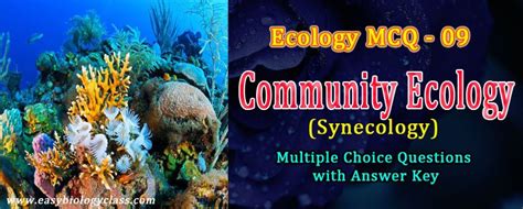 Community Ecology Mcq Easybiologyclass