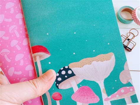 Mushroom Notebook Set Mushroom Journal Travelers Notebook Etsy
