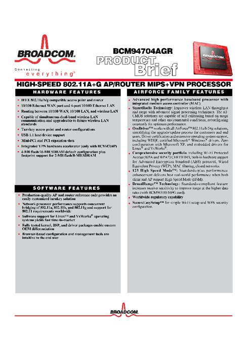 Bcm94704agr 3251211 Pdf Datasheet Download Ic On Line