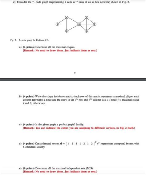solved 2 consider the 7 node graph representing 7 cells or