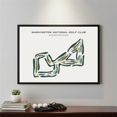 Washington National Golf Club Wa Golf Course Map Decor Golfer T