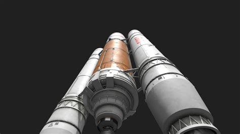 Rocket With Engine And Satellite Buy Royalty Free 3d Model By Johanndelestreedesign