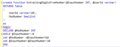 Sql Server Syntax Error While Writing Function Stack Overflow