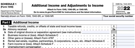 Irs Schedule 1 Instructions Additional Income And Agi Adjustments
