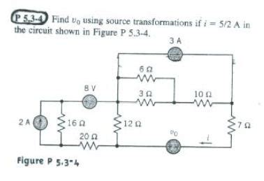 Solved Find V Using Source Transformation If I A In Chegg