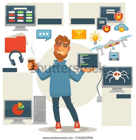 Programmer Computer Expert Banner Icons Stock Illustration 1346820986 Shutterstock