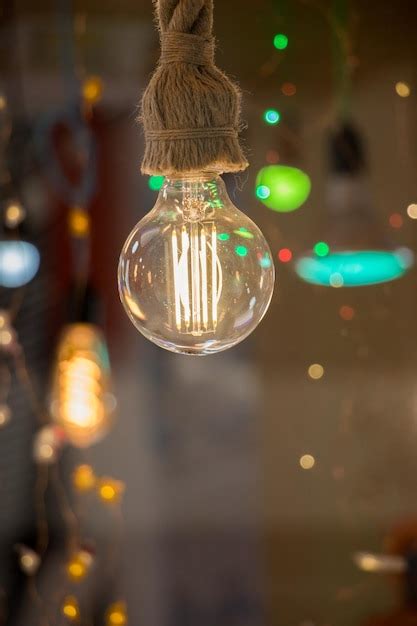 Premium Photo Decorative Antique Edison Style Light Bulbs