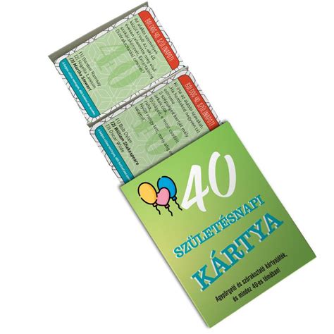 Szülinapi Kártya Játék 40 Éveseknek Party Kellék Webshop