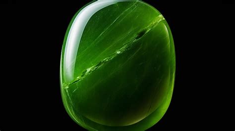 Premium Ai Image Polished Green Nephrite Jade Mineral Gemstone