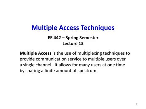 Pdf Multiple Access Techniques Gsm Cellular Uses Both Fdma And Tdma