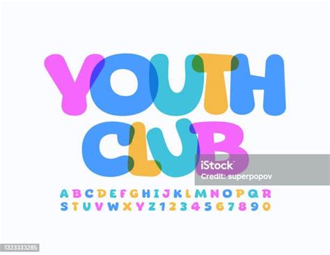 벡터 다채로운 기호 청소년 클럽 예술적 장난 알파벳 편지와 숫자 세트 그래픽 프린트에 대한 스톡 벡터 아트 및 기타 이미지 그래픽 프린트 나이트클럽 다중 색상