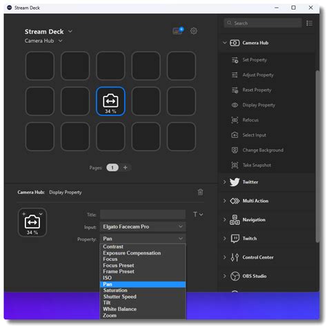 Elgato Stream Deck — Camera Hub Plugin Overview Elgato