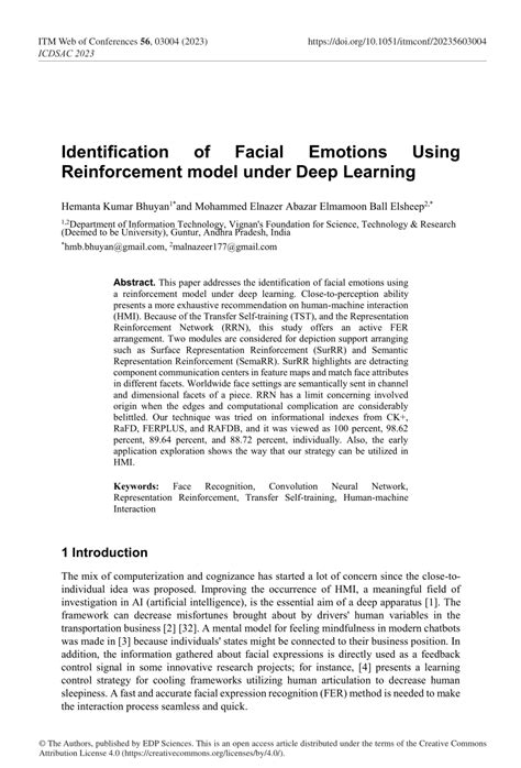 Pdf Identification Of Facial Emotions Using Reinforcement Model Under Deep Learning
