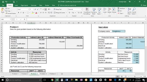 Solved H 5 Bus Fp4061 Dyalmichael Assessment5 1xlsx Excel