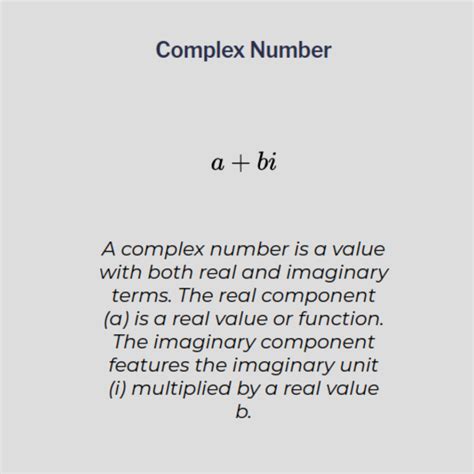 Complex Numbers R Mathreference