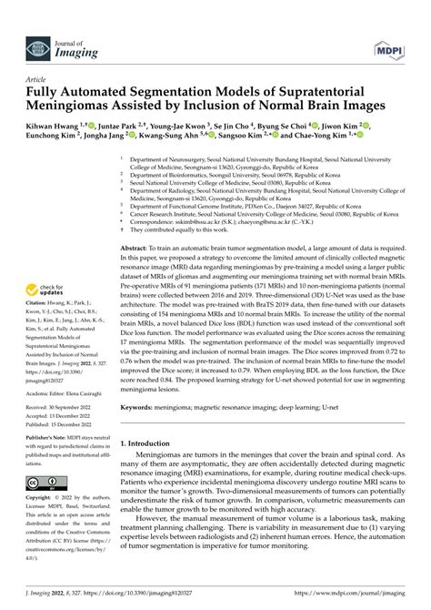 Pdf Fully Automated Segmentation Models Of Supratentorial Meningiomas