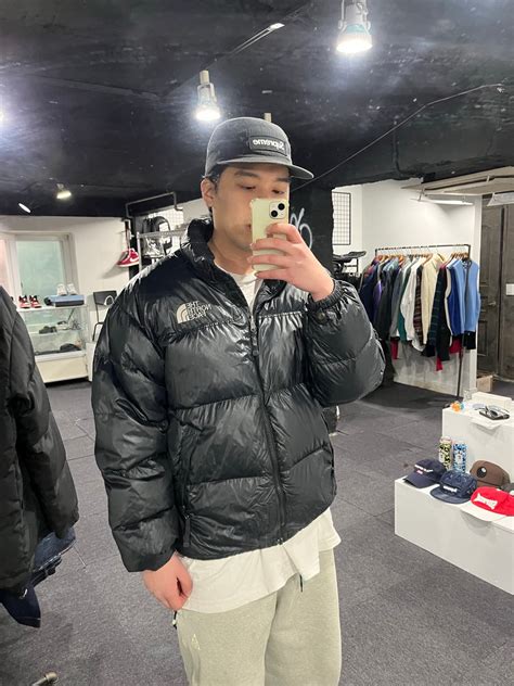 노스페이스 눕시 패딩 유광 후루츠패밀리