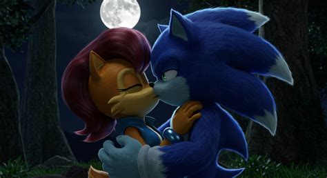 Sonic The Werehog And Sally Acorn Kiss By Vinnytovar2005 On Deviantart